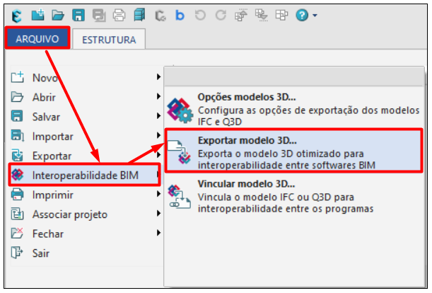 Como exportar o modelo IFC do Eberick para o AltoQi Visus Cost Management?